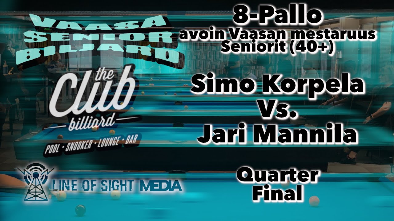 Simo Korpela Vs Jari Mannila 8 Pallo avoin vaasan mestaruus seniorit ...