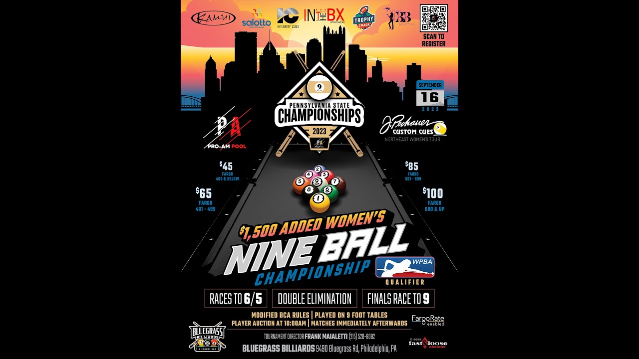 2023 Pennsylvania State Women's 9-Ball Championship - Match #3 Ashley ...