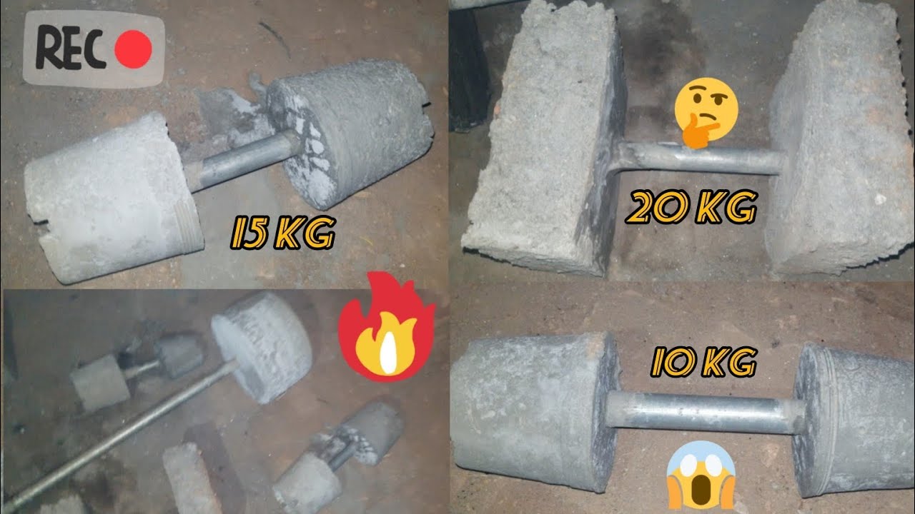 Homemade dumbbells making / How to Make Homemade Dumbbells-best Diy ...