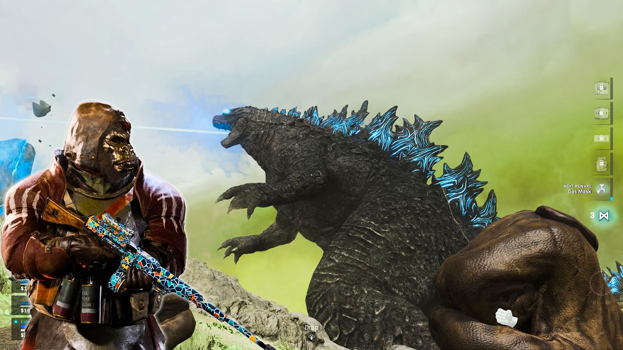 King Kong vs Godzilla Call of Duty Warzone Pacific Season 3 Squad Win ...