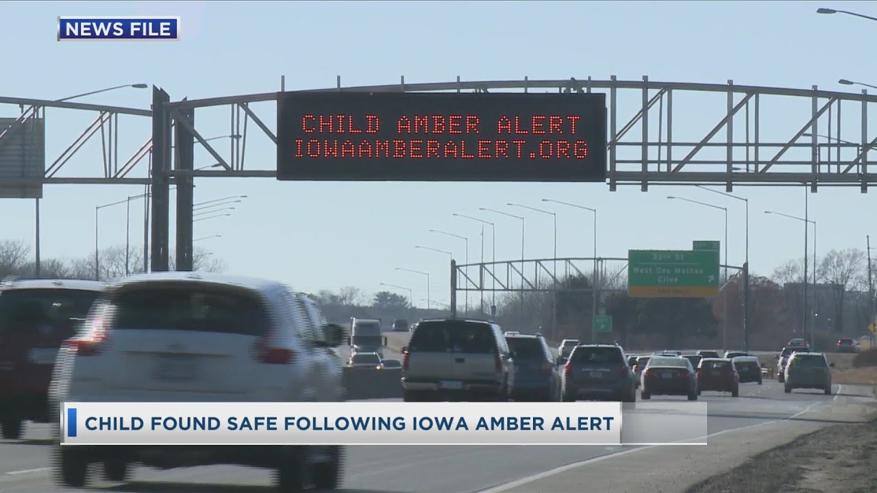 Child Found Safe Following Iowa Amber Alert - YouTube