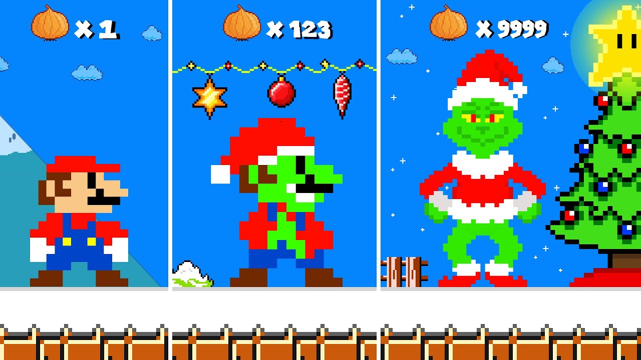 Super Mario Bros. but Mario turns to The GRINCH with Every Raw Onion ...