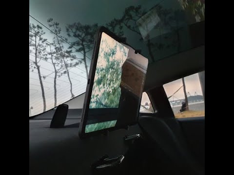 Backseat tablet holder for Tesla Model 3 - YouTube