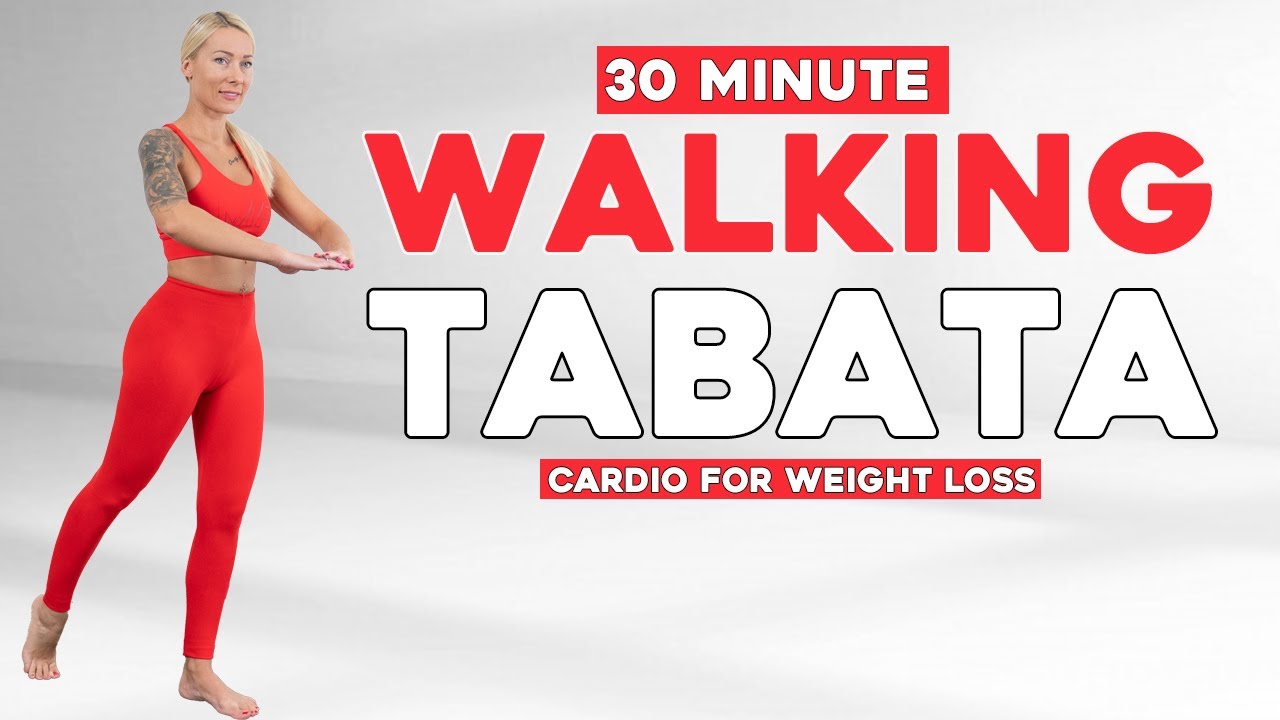 30 MIN TABATA WALKING WORKOUT Steady State Cardio For Weight Loss Knee ...