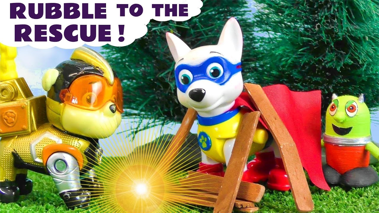 Rubble to the Rescue helping Apollo the TV Super-Pup - YouTube