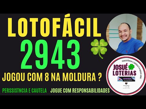 LOTOFACIL 2943, VEJA NOSSAS DICAS PARA LOTOFACIL E BOA SORTE! - YouTube