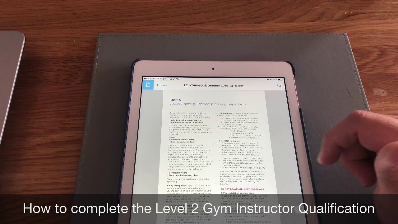 How to complete the Level 2 Gym Instructor Qualification Workbook - YouTube