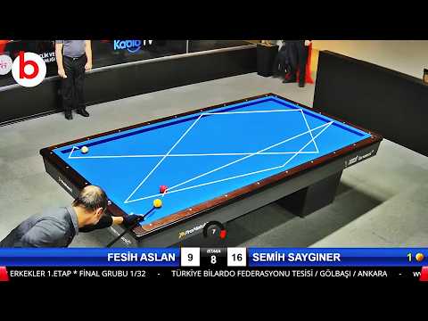 SEMİH SAYGINER - FESİH ASLAN | 15 Inn 40 ! | 3 Cushion Billiards Championship FINAL 1/32 ANKARA