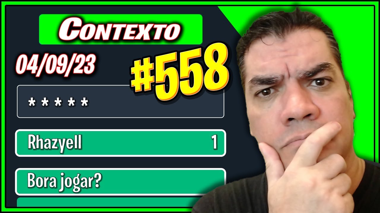 🚩 Jogando CONTEXTO 558 - [Resposta do Dia 04/09/23] - YouTube