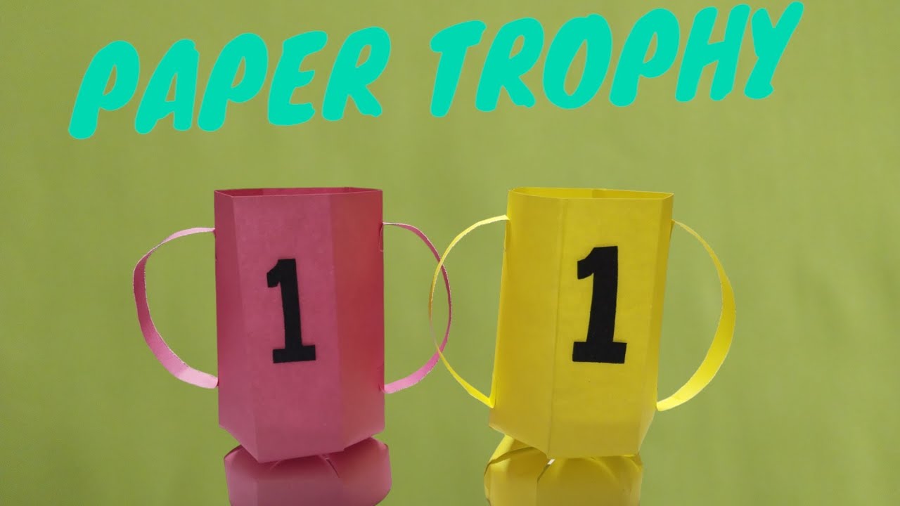 Paper Trophy🏆So much easy trophy make in home(tutorial)You can give ...