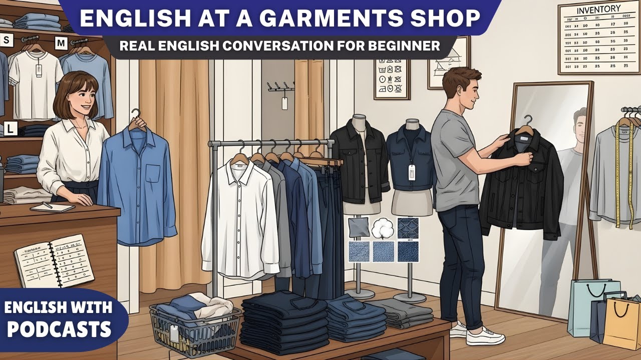 English at a Garments Shop - Real Shopping English from Basic to ...