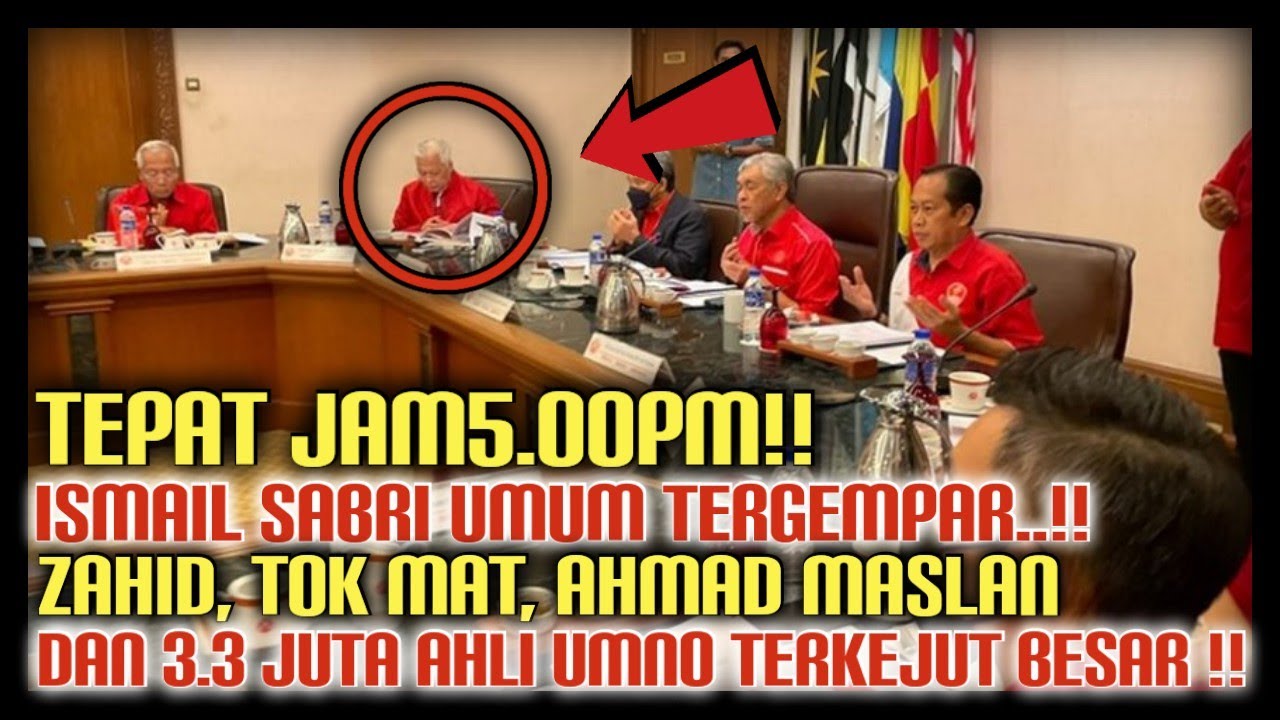 TEPAT JAM5 PM!! PENGUMUMAN TERGEMPAR ISMAIL SABRI!! ZAHID, TOK MAT ...