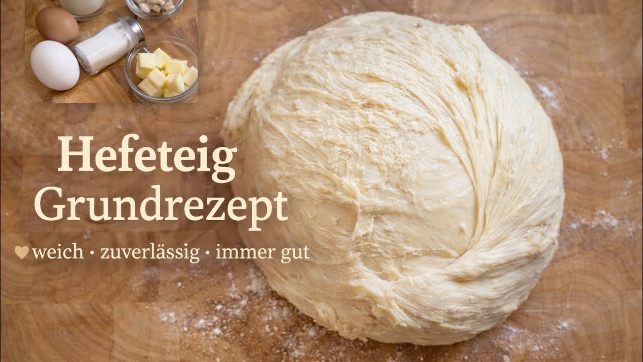 Hefeteig Grundrezept | Der beste Hefeteig für dein Gebäck - YouTube