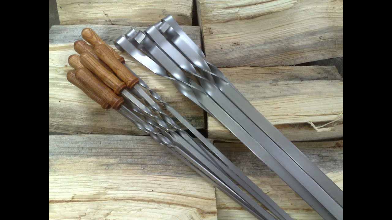 DIY Homemade strong bbq grill skewer stainless steel iešmų gamyba - YouTube