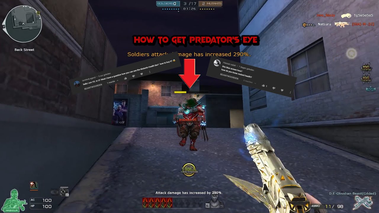 Crossfire West: How to get Mutant Health Bars (Predator's Eye) - YouTube