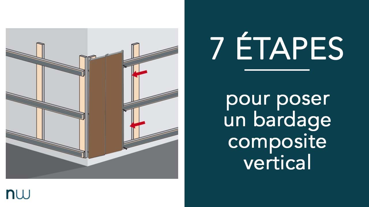 7 étapes pour poser un bardage composite vertical - YouTube
