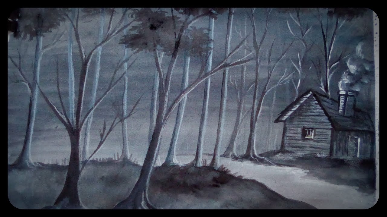 How to draw Landscape evening view | Banglar Art - YouTube