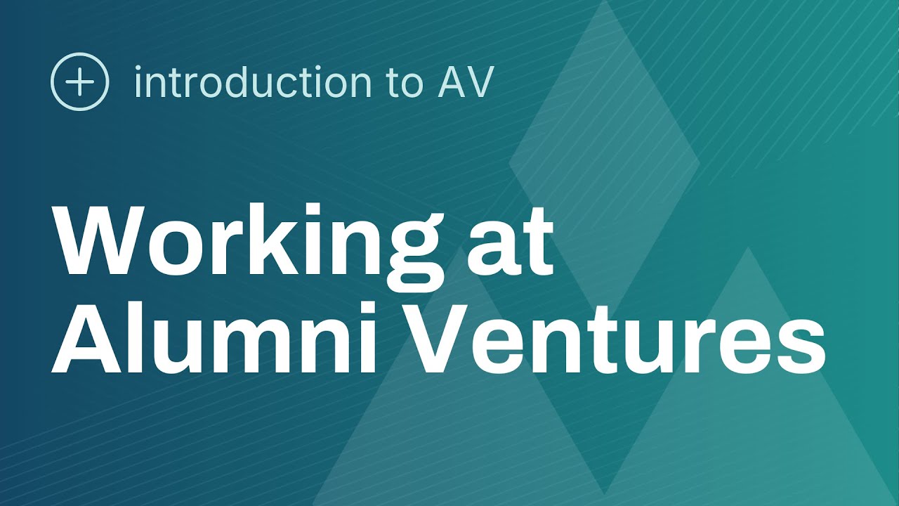 Working at Alumni Ventures - YouTube