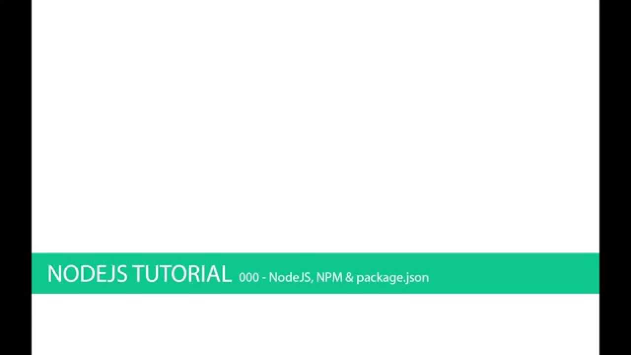 MNKYCODE - NodeJS Tutorial #000 - NodeJS, NPM & package.json - YouTube