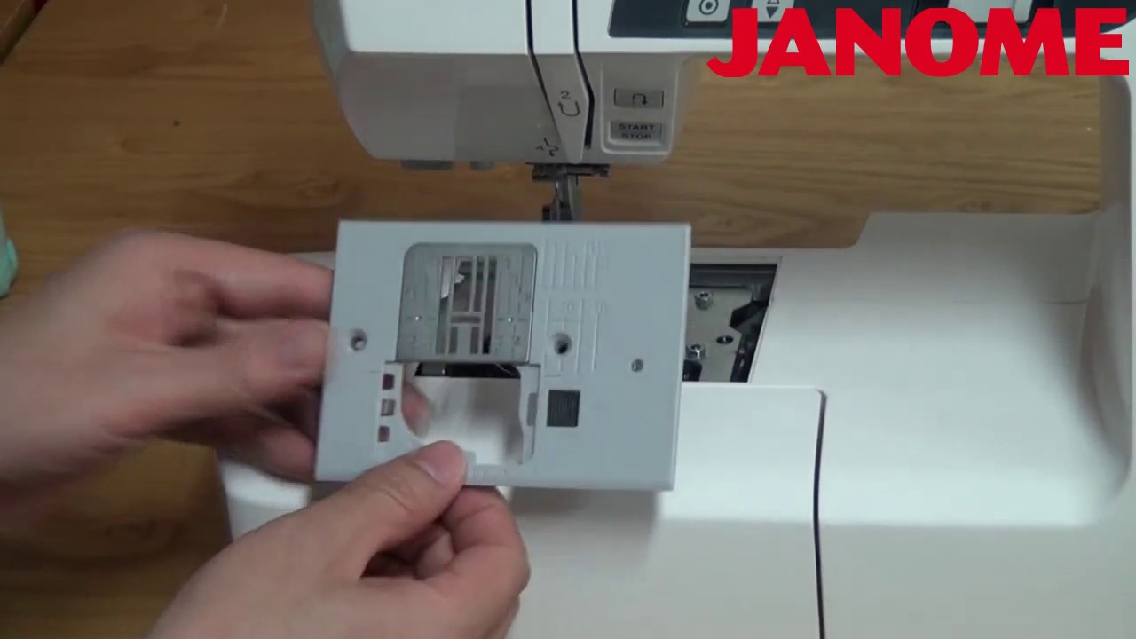 JANOME 미싱 [ 2160DC ] 15. 침판 청소 - YouTube
