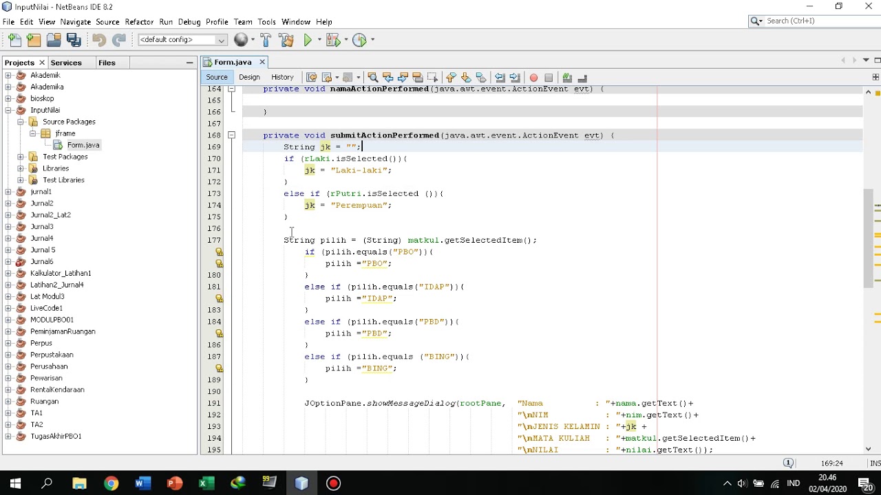TUTORIAL JFRAME (Input Nilai Mahasiswa) | Erda Ul'haq D H | 6701191011 ...