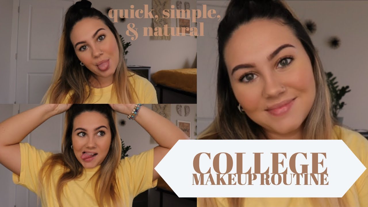 COLLEGE MAKEUP LOOK FOR CLASS under 10 minutes!! - YouTube