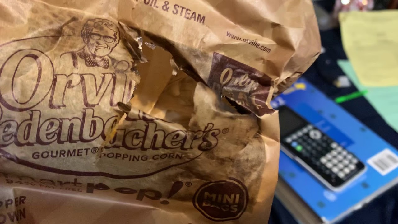 Burnt bag of popcorn - YouTube