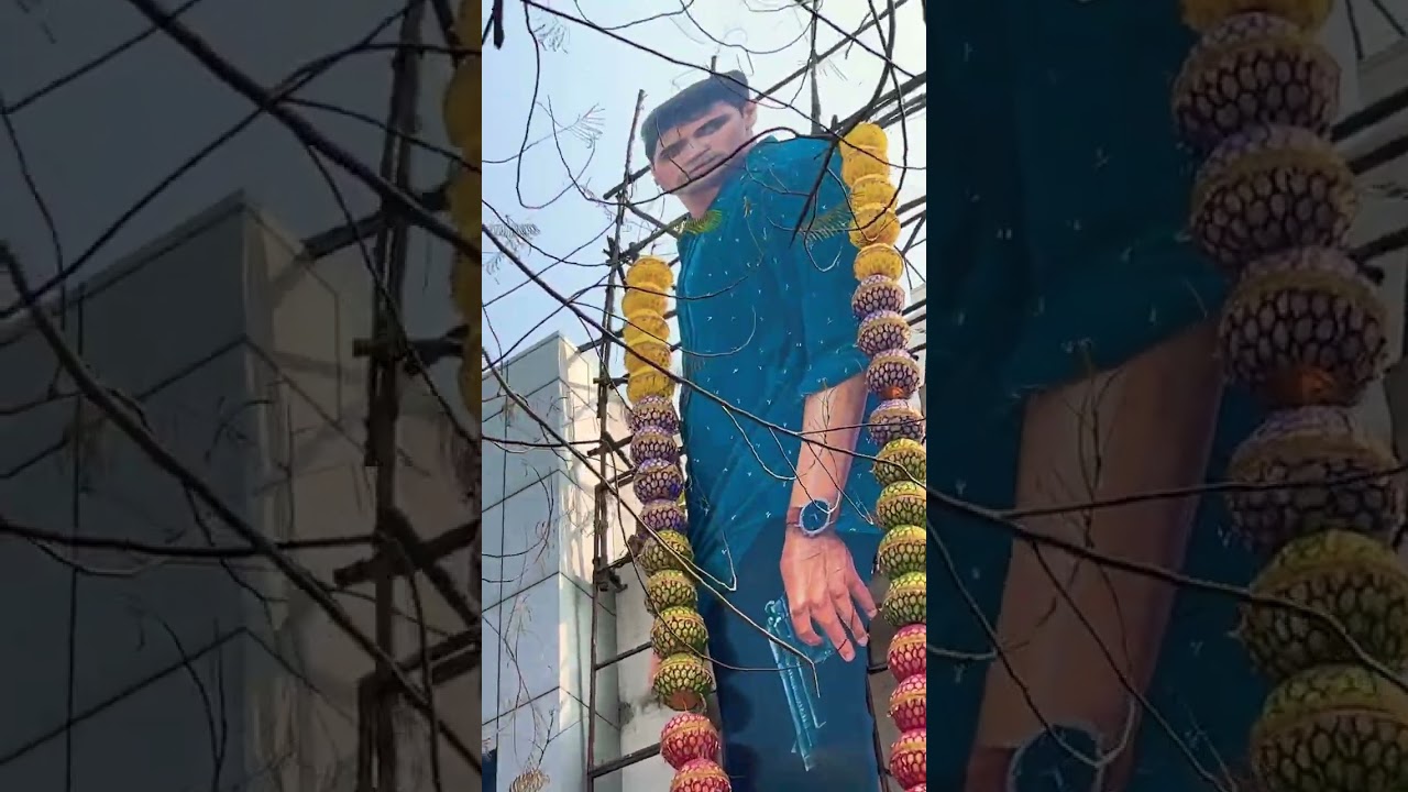 Hit2 Movie 2022 | Hero Adivi Sesh Big Cutout at Sandhya 35mm Theater ...