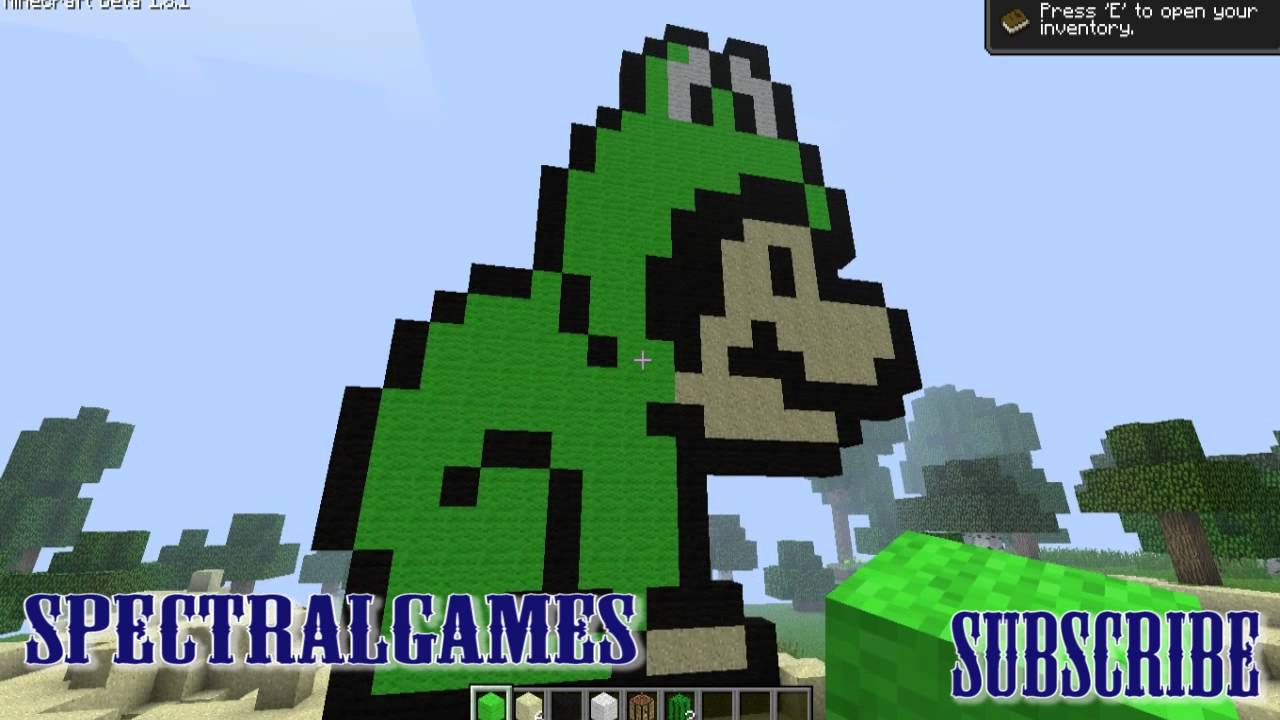 Minecraft Pixel Art: Mario Frog Suit | Minecraft 1.8 | Creative Mode ...