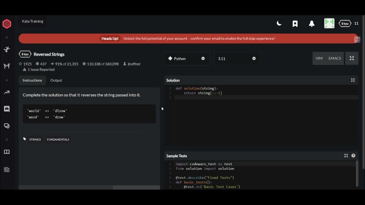 Codewars | Reversed strings | Python 8 kyu - YouTube