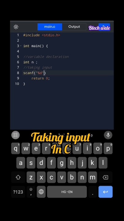 taking input in C language #clanguage #shorts #shortsfeed #youtubeshorts #input #output #coding ...