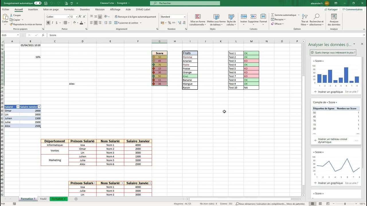 Acceuil analyse de données - Formation Excel 2021 - YouTube