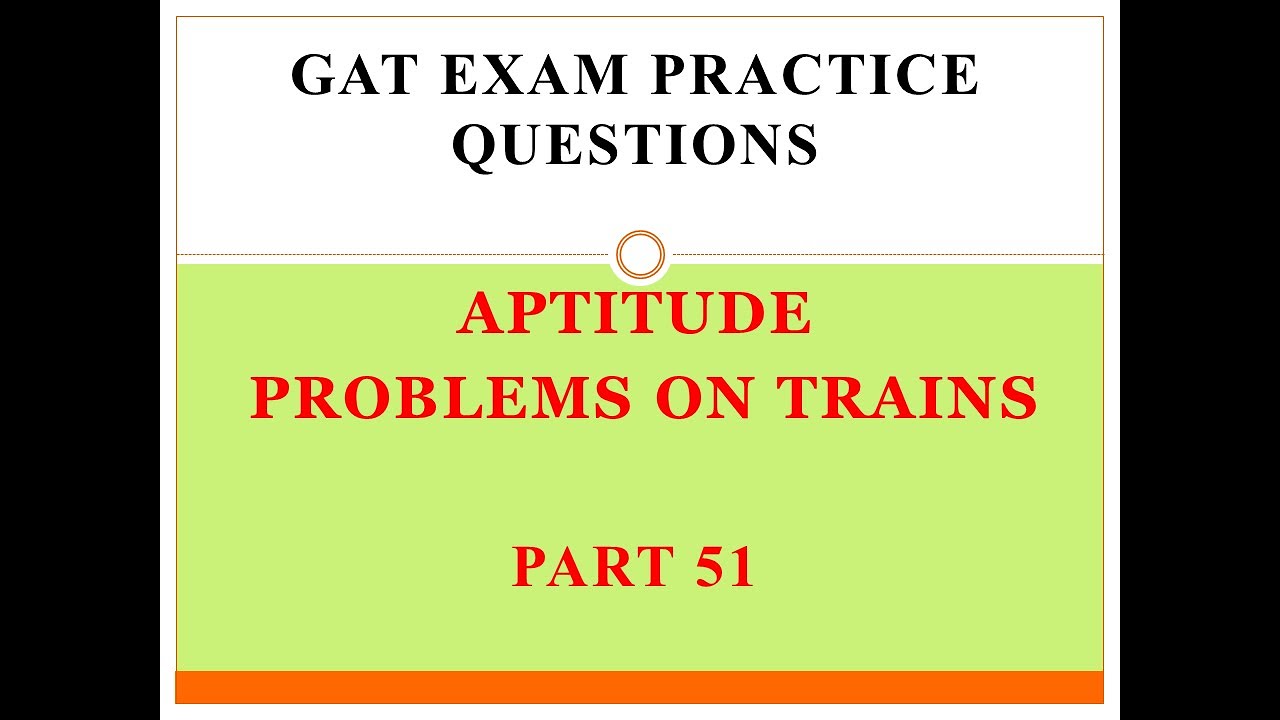 GAT Exam Practice Question Part 51 - YouTube