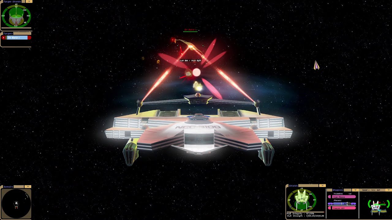 Thunder Class vs Klingon D9 Refit | KM | Star Trek Bridge Commander ...