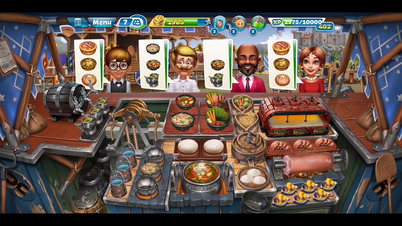 Cooking Fever | Challenge | The Medieval Fair | Level 15 | - YouTube