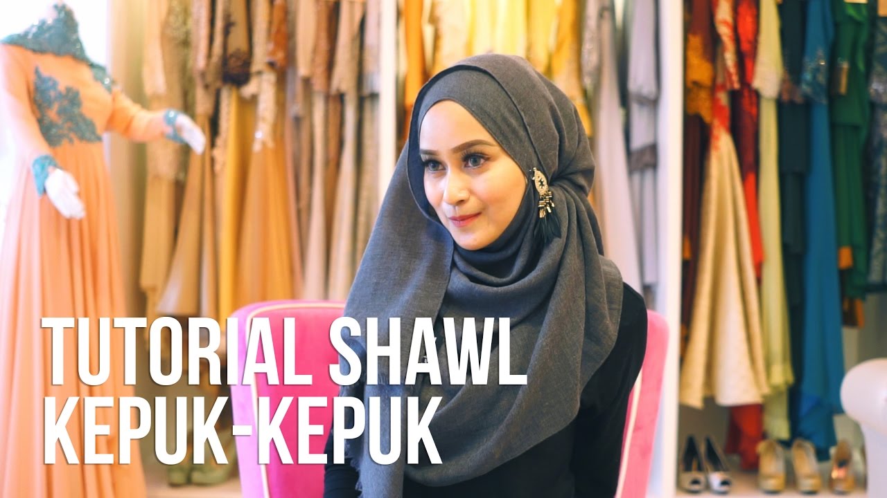 Tutorial shawl kepuk-kepuk - YouTube