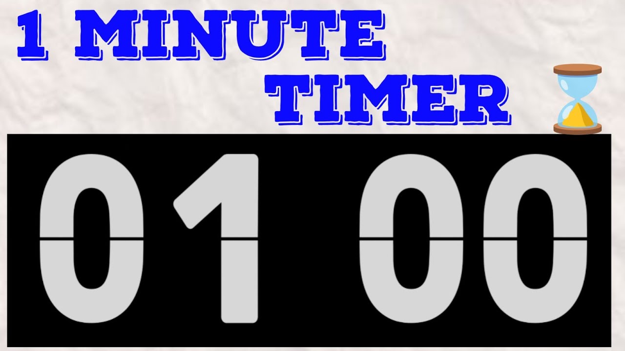 1 minute timer ⌛ // 1 minute flip timer 2025 // one minute countdown timer - YouTube