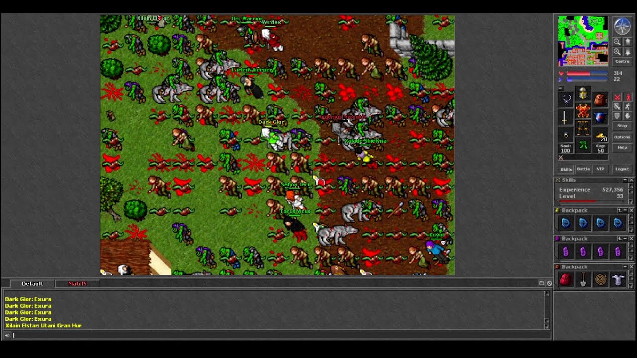 Old Tibia - ORC RAID in Thais (Galana 2006 7.6) - YouTube