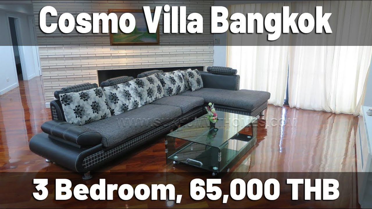 Cosmo Villa Sukhumvit 12 3 bedroom 250 sqm 65,000 THB - YouTube
