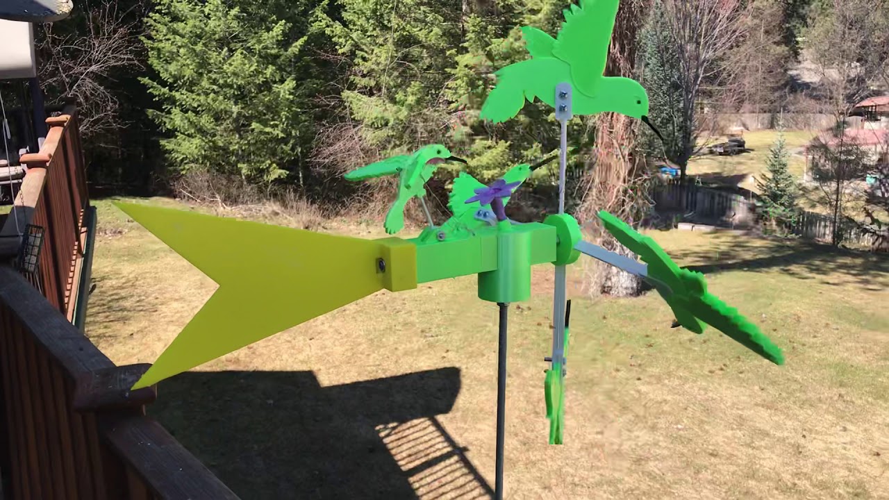 Hummingbird whirligig - YouTube