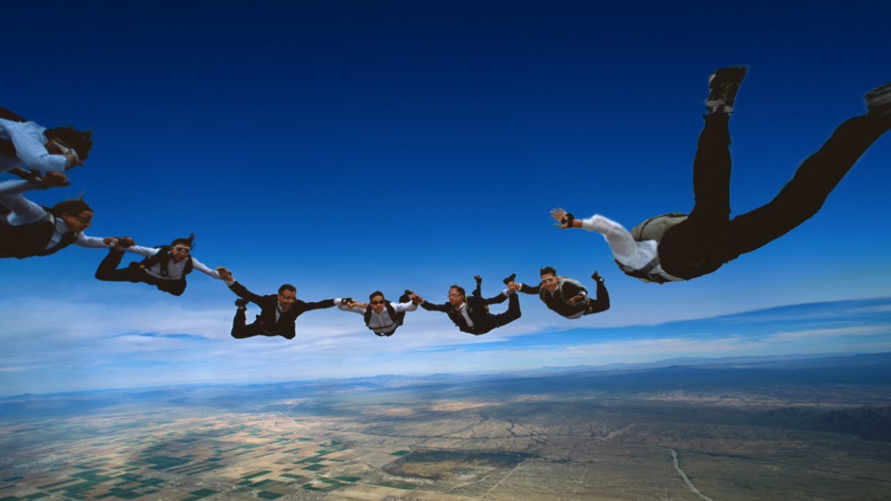SkyDiving Relaxation with Calming Music - YouTube