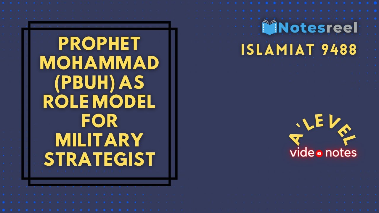 Prophet Mohammad PBUH as Role Model for Military Strategies | A Level ...