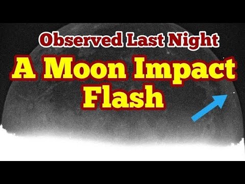 A Moon Flash Impact Observed On The Moon - YouTube