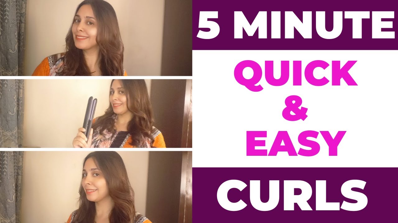 5 Minute Quick and Easy Curls Easy Curls for beginners - YouTube