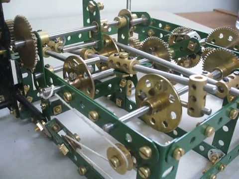 Meccano striking clock mechanism - YouTube
