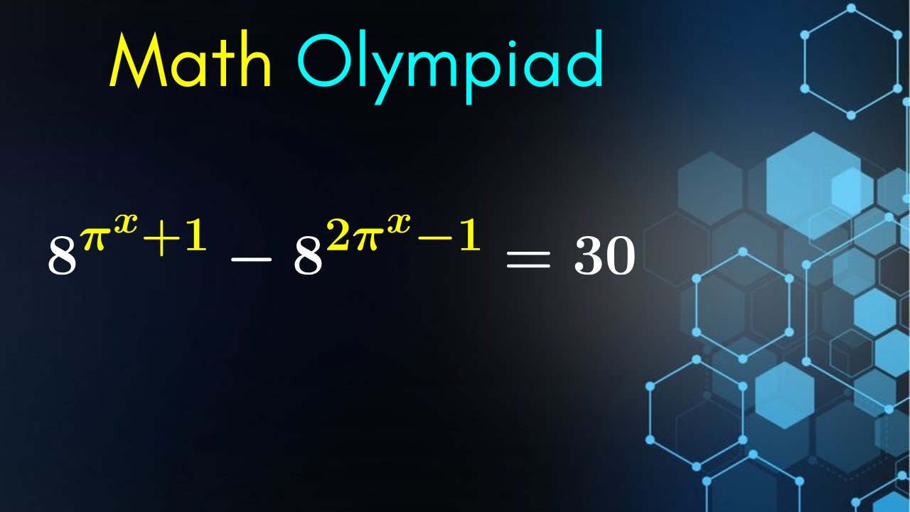 A Nice Olympiad Exponential Problem - YouTube