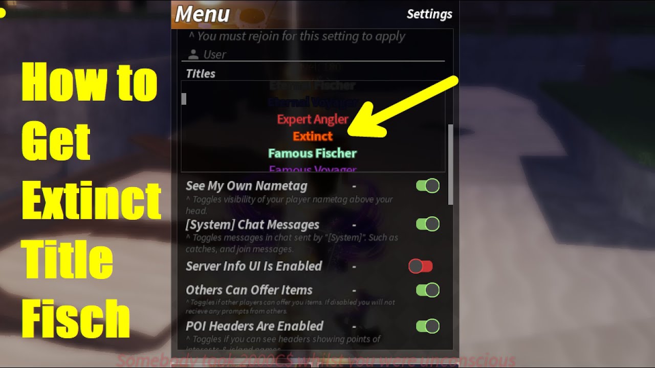 How to Get EXTINCT TITLE in Fisch! (Fisch Ancient Isle Meteor Location ...
