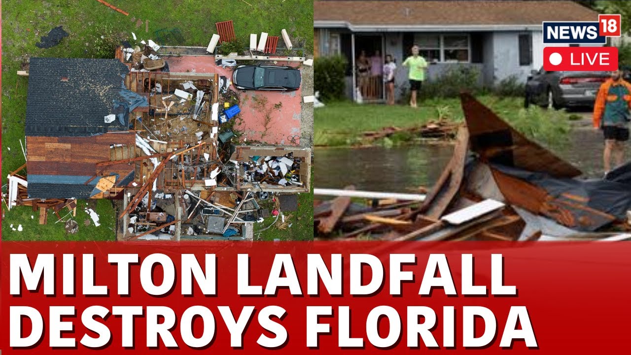 Hurricane Milton Landfall LIVE | Hurricane Milton Destruction ...