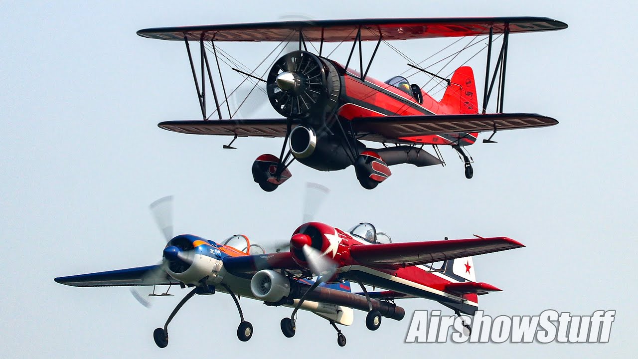 Jet Waco and Yak-110 Double Demo - EAA AIrVenture Oshkosh 2021 - YouTube