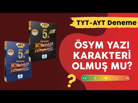ÖSYM Yazı Karakterli Paraf TYT-AYT Kamp Denemelerini Tek Tek İnceledim
